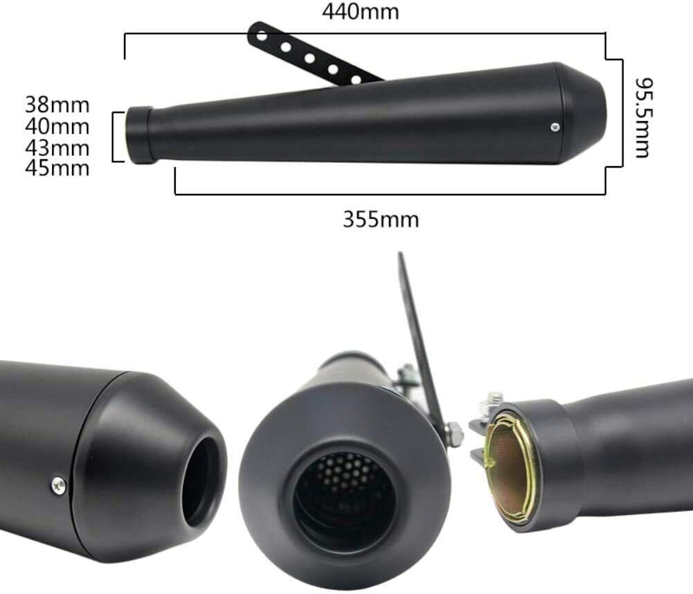 Universal Muffler Exhaust Pipe Motorcycle Slip On 1.5-2" Inlet – Speedyplus
