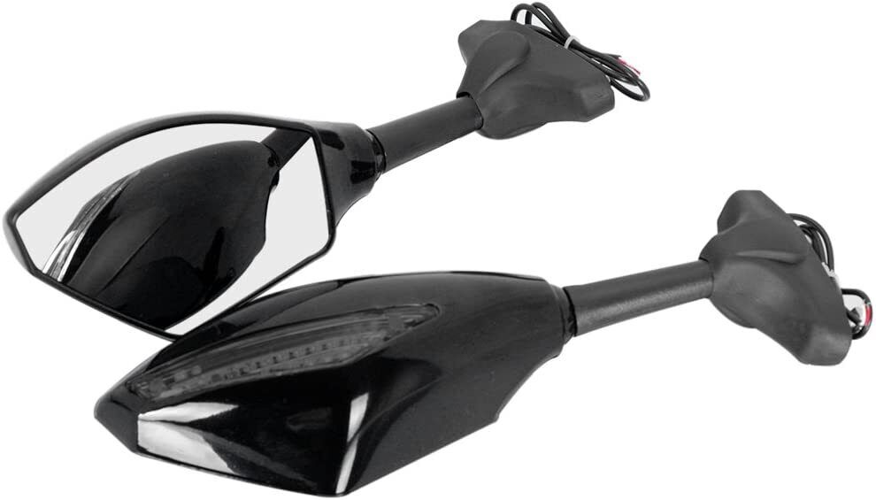 For Yamaha YZF600R FZ6R R6 R1 CUSTOM MOTORCYCLE LED TURN SIGNAL MIRROR ...